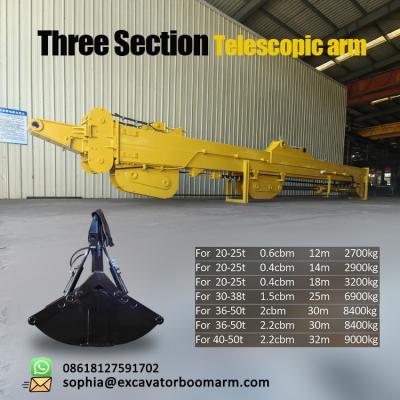 Cina Escavatore braccio telescopico con secchio per Hitachi CAT Volvo XCMG Doosan, escavatore teledipper in vendita