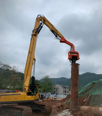 Cina Scavatori idraulici Vibro Martello per pilastri di lamiera di acciaio Pilastri di cemento Scavatori boom lungo in vendita