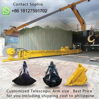 China Op maat gemaakte graafmachine telescopische arm met graafdiepte 10-16 meter en CE-certificering for sale