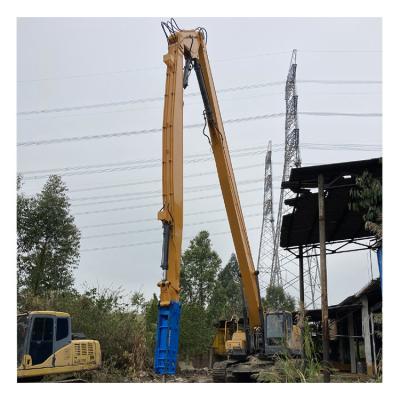 China 20M-30M Excavator Demolition Long Boom Arm For CAT336 EC480 SY500 Building Demolition Work With 22T Bucket for sale