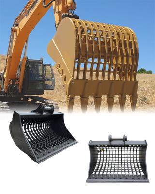 China High-Capacity Excavator Skeleton Bucket with Q355B Material for Efficient Material Separation for sale