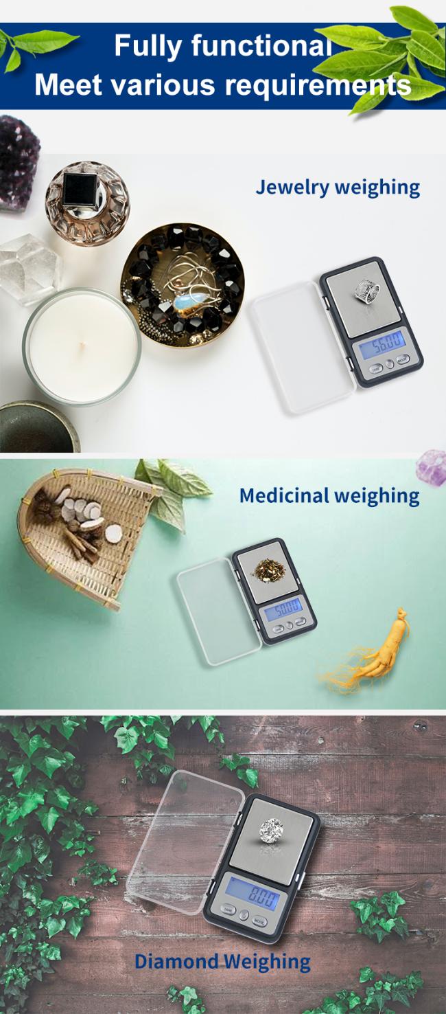 Compact Digital Scale Accurate Weight Small Mini Pocket Scales Jewelry Coin Gold Precious Metals Black