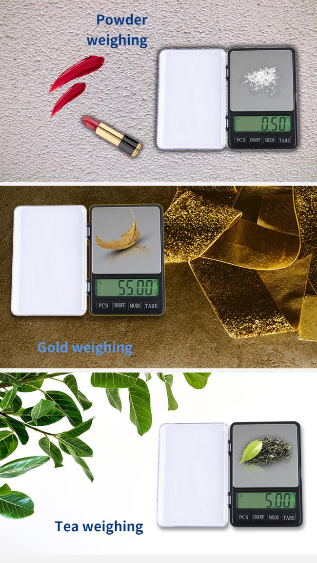 Digital Jewelry Scales Weigh Gram   Pocket  Scales    Cosmetic Powder  Scale   Jewelry Equipment ABS Stainless Steel