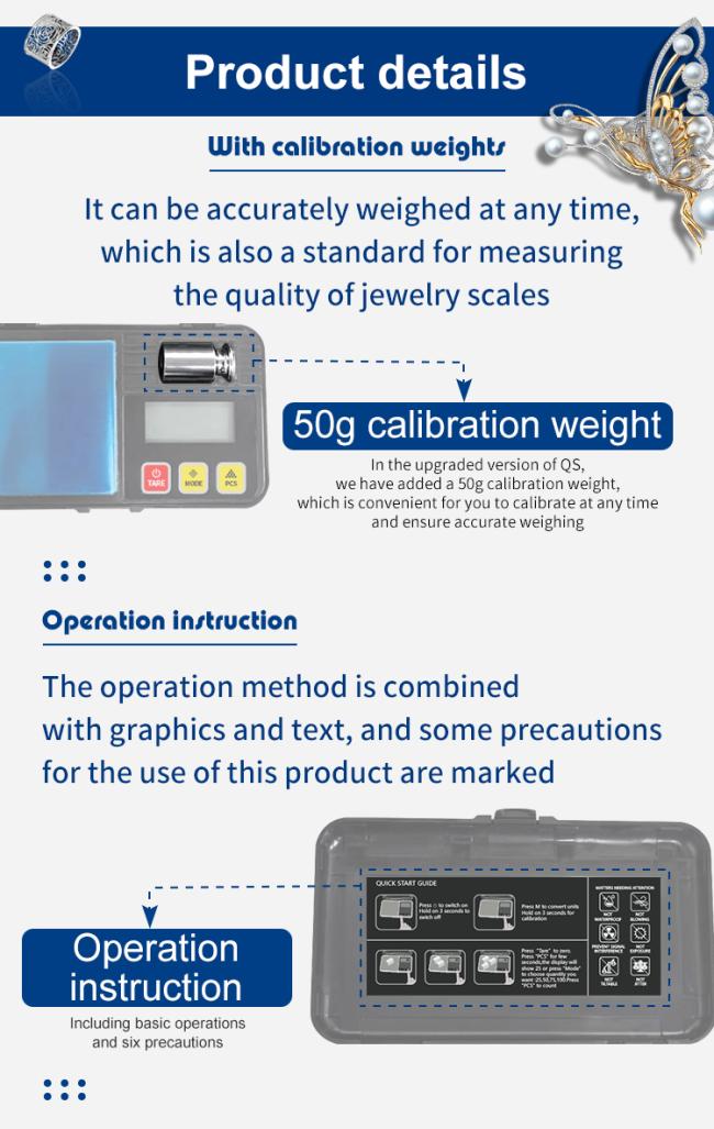 Digital pocket scale manufacturer LCD Display jewelry electronic weighing Diamond scales gold jewelry weighing scales