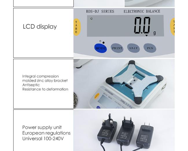 Good sale digital electronic cashing balance 15kg Lab Balance with thermal receipt roll printer LCD Display Weighing scales