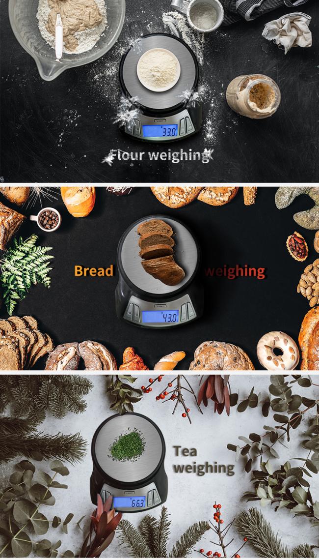 New Digital 3kg Coffee Scale Manufacturer's direct sales portable  Food Scale Black LCD AAA Power Battery Kitchen Scale