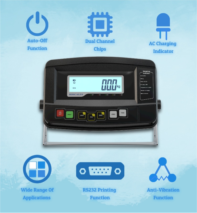 BDS weighing indicator K2 Platform floor scales LCD Display roller platform Scales rail weighing scales