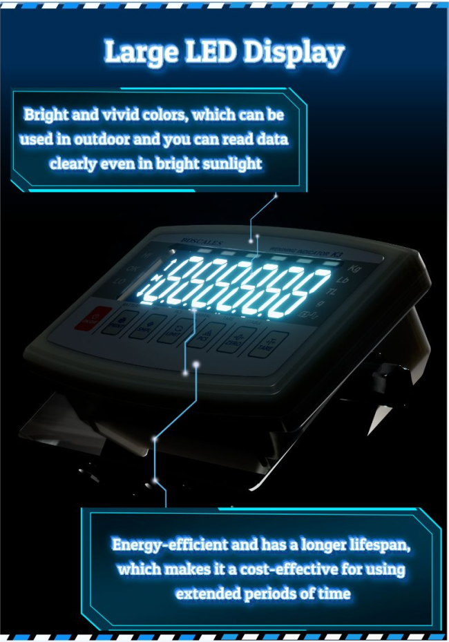 Large LED Display Factory Direct Supply Bench Scale Weighing Indicator with printing Electronic Weighing Indicator
