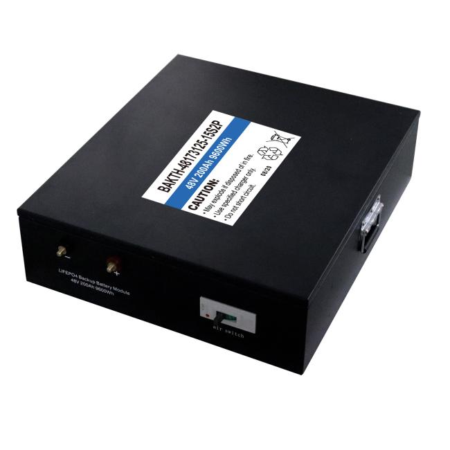 48V 200Ah LiFePO4 battery front view