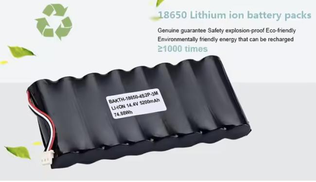Customized 14.4V 5200mAh lithium ion battery pack