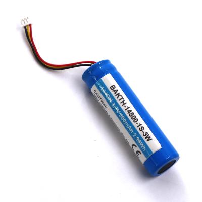 China A-Grade 3.7V 800mAh 14500 Li-ion Cell BAKTH-14500-1S-3W for Bulk Replacement for sale