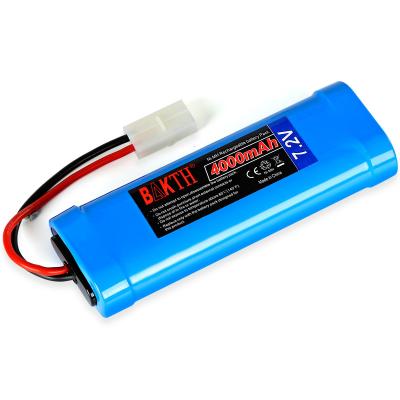 China Rechargeable Nickel Metal Hydride Battery Pack For RC Car Truck Airplane Boat 7.2V 4000mAh for sale