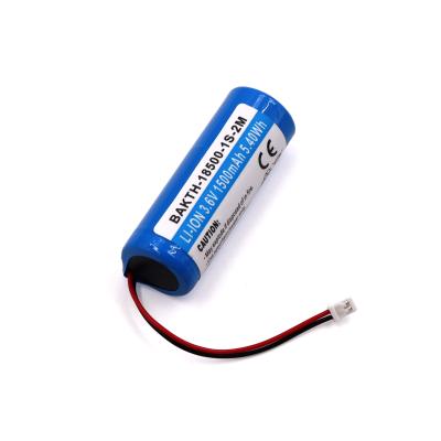 China Factory Price High Capacity BAKTH-18500-1S-2M 3.6V 1500mAh Lithium Ion Rechargeable Battery Pack for sale