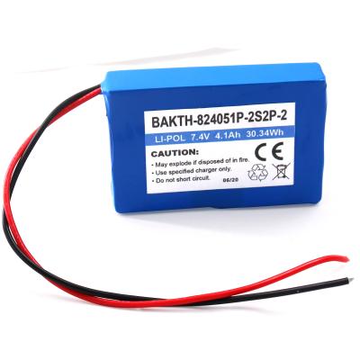 China BAKTH-824051P-2S2P-2 7.4V 4.1Ah Hot Sale Rechargeable Lithium Polymer Battery Pack Customized Lithium Ion Batteries for sale