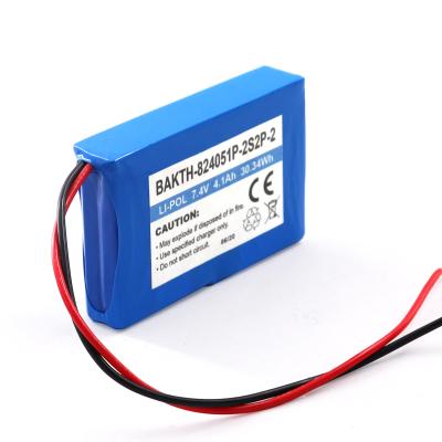 China BAKTH-824051P-2S2P-2 7.4V 4.1Ah Hot Sale Rechargeable Lithium Polymer Battery Pack Customized Lithium Ion Batteries for sale