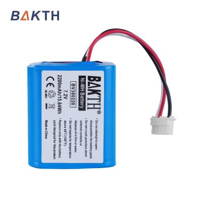 China 7.2V 2200mAh Nickel Metal Hydride Battery Pack Robotic Vacuum Cleaner Use 15.84wh for sale