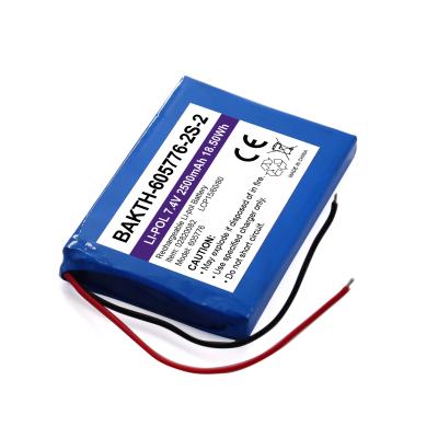 China Factory Hot Sales Battery BAKTH-605776P-2S-2 2500mah 7.4v Rechargeable Li-pol Battery for sale