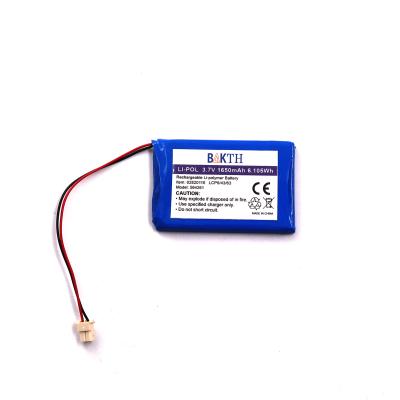中国 ホットセール カスタム充電可能なBAKTH-564261-1S1P 3.7V 1650mah リチウムポールバッテリーパック 販売のため