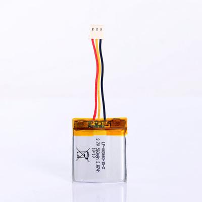 China High Discharge Rate Lipo 3.7V 560mAh LP-443440 0.2C Lithium Ion Polymer Battery Pack for Consumer Electronics for sale