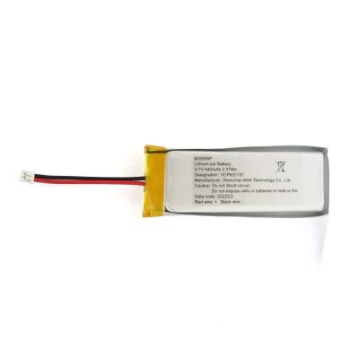 China Digital Product Use Li-Pol Battery Manufacturer LP-602055-1S-2M 1S1P 3.7V 640mAh Lithium Ion Polymer Battery Pack for sale