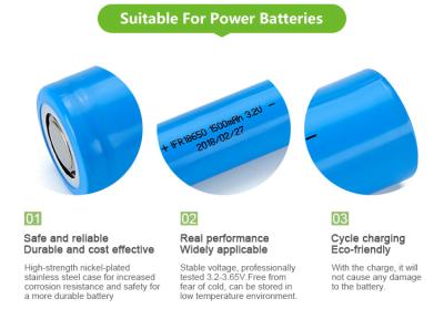 China Deep Cycle LiFePO4 Batteries 18650FE 3.2v 1500mAh Cylindrical Lithium Iron Phosphate Battery for sale