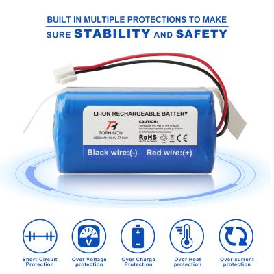 China 9.6V 2600mAh Li-ion Replacement Battery Compatible with Robot Vacuum Cleaners for sale