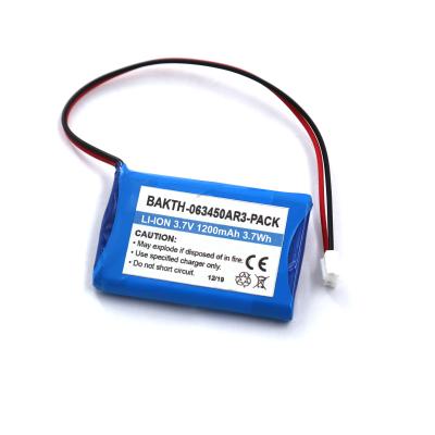 China Hot Sale Cheap Rechargeable Storage 3.7V 1200Mah 063450AR3 Li-ion Lipo Lithium Ion Polymer Battery Sales for sale