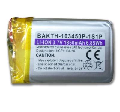 Cina BAKTH-103450P-1S1P 3.7V 1850mAh Batteria al litio polimero per tracker e sensori in vendita