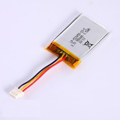 China Best Gsp Lipol Battery LP-523450-1S-3 3.7V 950mAh Lithium Ion Polymer Batteries for Consumer Electronics for sale