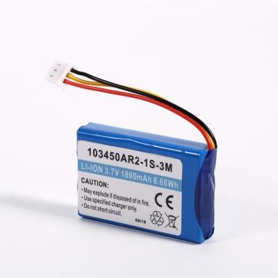 China Li Ion 3.7v 103450 Li Ion Battery Prismatic Battery Lithium Ion Battery for Solar Street Light for sale