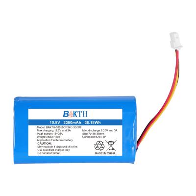 China High Discharge Rate Lithium Ion Battery Pack 18650CP34E-3S-3M 10.8V 3350mAh Li-Ion Battery for Home Applications for sale