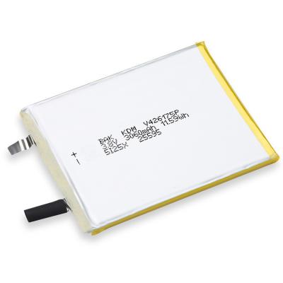 China 3.7V Rechargeable Li Ion Battery 3060MAh Li Polymer Cell With Customized Size for sale