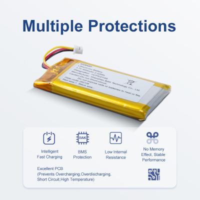 China 155mAh 300mAh Li Polymer Battery Pack 3.7V 560mAh 600mAh 502648P for sale