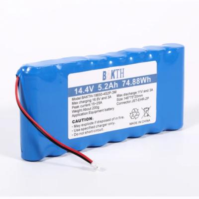 China Hot Sale High Quality Wholesale 18650 4S2P Li-ion Batteries 14.4v 5200mah Rechargeable Li-ion Battery Pack for sale