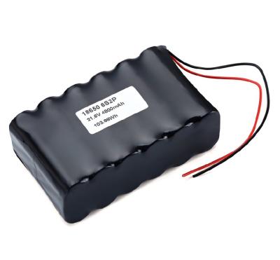 China 25.2V Electric Skateboard Battery Pack 6S2P 21.6V 5.2Ah Ebike Battery Pack 18650 Li-Ion Battery Pack for sale