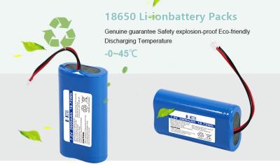 China High Rate 7.2V 2600mAh Li-Ion 18650-2S-2J Lithium Ion Battery Pack for Flashlight Use for sale