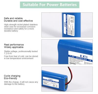 China High Rate 7.2V 2600mAh Li-Ion 18650-2S-2J Lithium Ion Battery Pack for Flashlight Use for sale