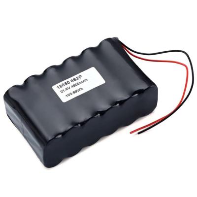 China 4800Mah 21.8V  Lithium Ion Battery Pack Li Ion 18650-6S2P  Battery Li-Ion Rechargeable Battery for sale