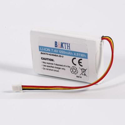 China 423048A 7.4v 650mah Batería de iones de litio para lámpara de bicicleta en venta