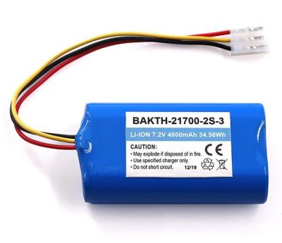 Cina Batteria al litio per torcia OEM 21700 7.2V 4800mAh Li-ion Pack in vendita