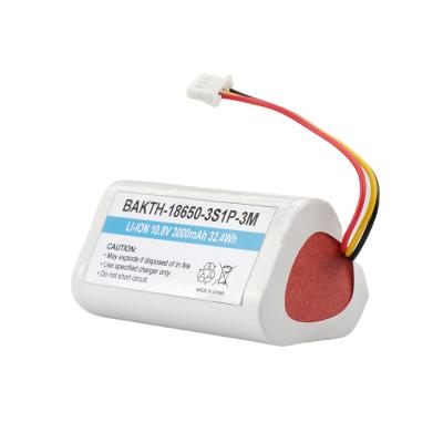 China 10.8V 3000mAh 18650 3S1P Lithium Battery Pack Cylindrical Lithium Ion Batteries for sale