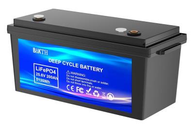 China Low Self-discharge 24V LiFePO4 Battery Portable Storage of Lithium ion Battery 200Ah for sale
