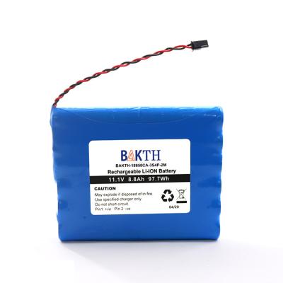 China 11.1V 8.8Ah 97.7Wh Rechargeable Lithium Battery Pack Custom Lithium Ion Battery Packs for sale