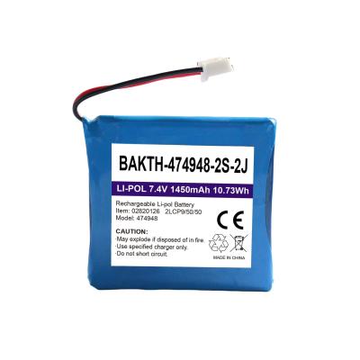 China 474948 Li Polymer Battery Pack 7.4V 1450mAh ODM With Advanced Technology for sale