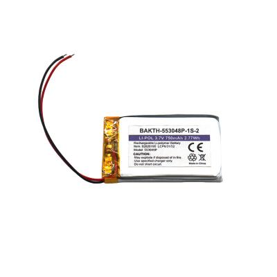 China 503048P Li Polymer Battery Pack 3.7V 750mAh For Electronic Applications for sale