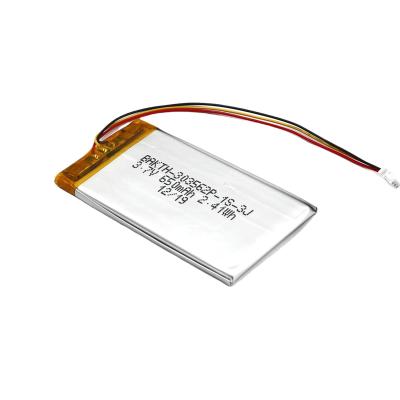 China Portable Lipo Battery Bank 3.7V 650mAh Polymer Battery With JST Connector for sale