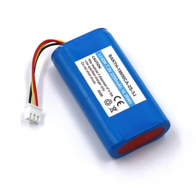 China 7.2V Lithium Ion Battery Pack 2250mAh Rechargeable 2S1P BAKTH-18650CA-2S-3J for sale
