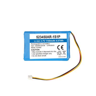 Cina 1S1P 3.7V batteria agli ioni di litio 1100mAh 103450AR Per soluzioni di stoccaggio dell'energia in vendita