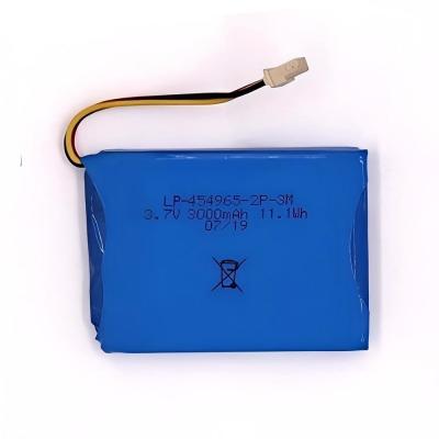 China Banco de energía de batería Lipo de 3000 mAh, paquete de baterías recargables LP-454965-2P-3M para electrónicos en venta