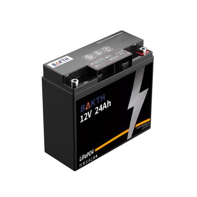 Cina 12V 24Ah LiFePO4 batteria lunga durata di vita alta sicurezza ricaricabile leggero in vendita